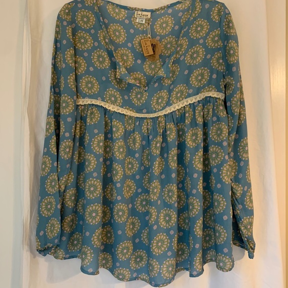 NATURAL LIFE | Tops | Natural Life Live Happy Long Sleeve Flower Print ...